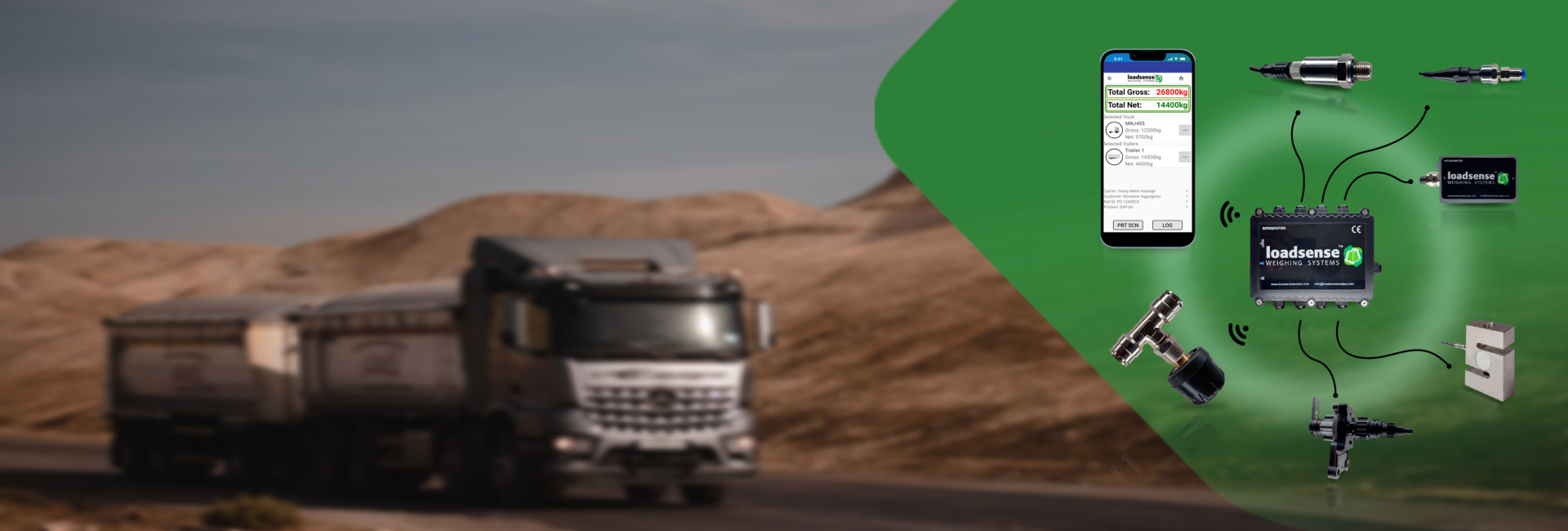 Weighing Sensors for Trucks and Trailers | Loadsense Scales